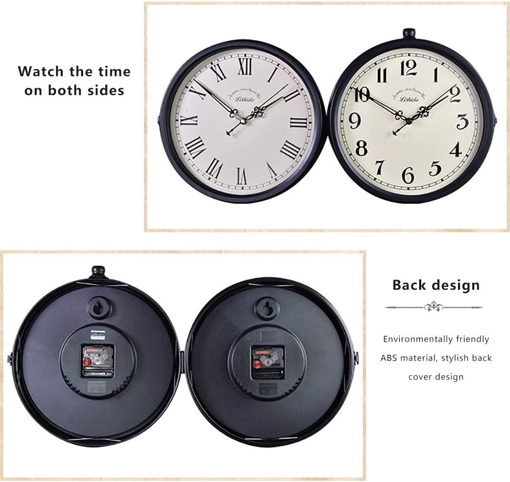LIFOND Wall Clock Vintage Double Sided Wall Clock Grand Central Station ...
