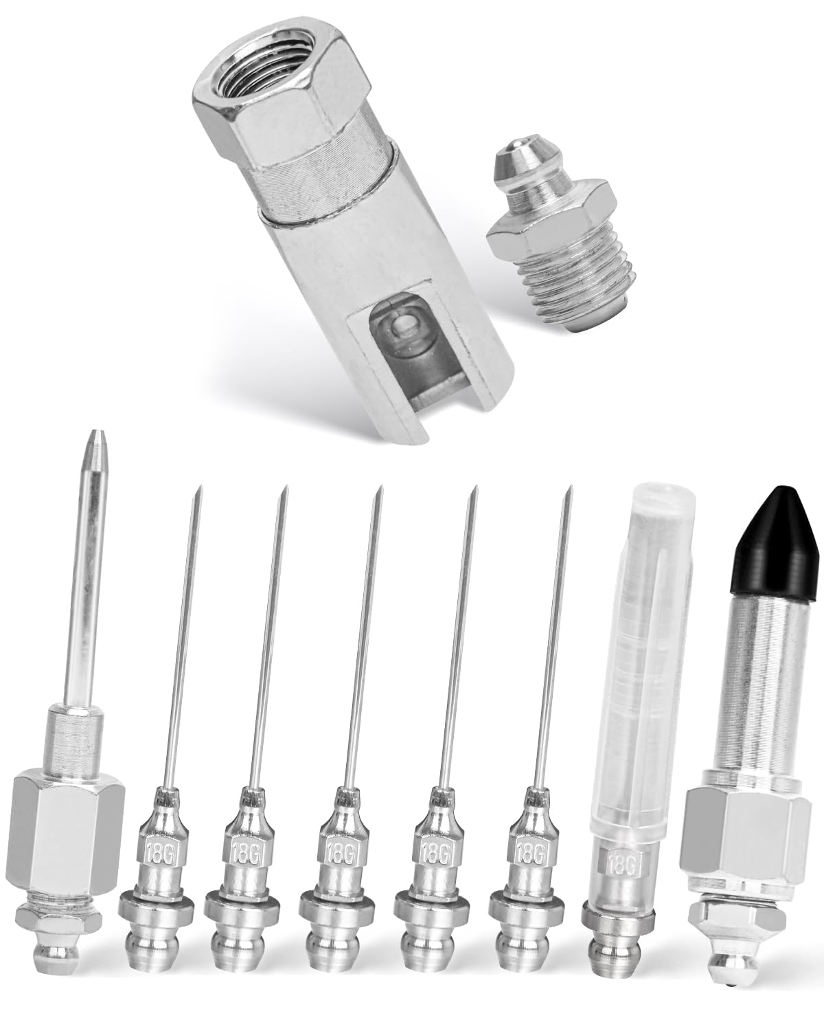 Amazon.com: Whtawtaw 9 Pcs Grease Needle Nozzle Kit, Contain Slotted ...
