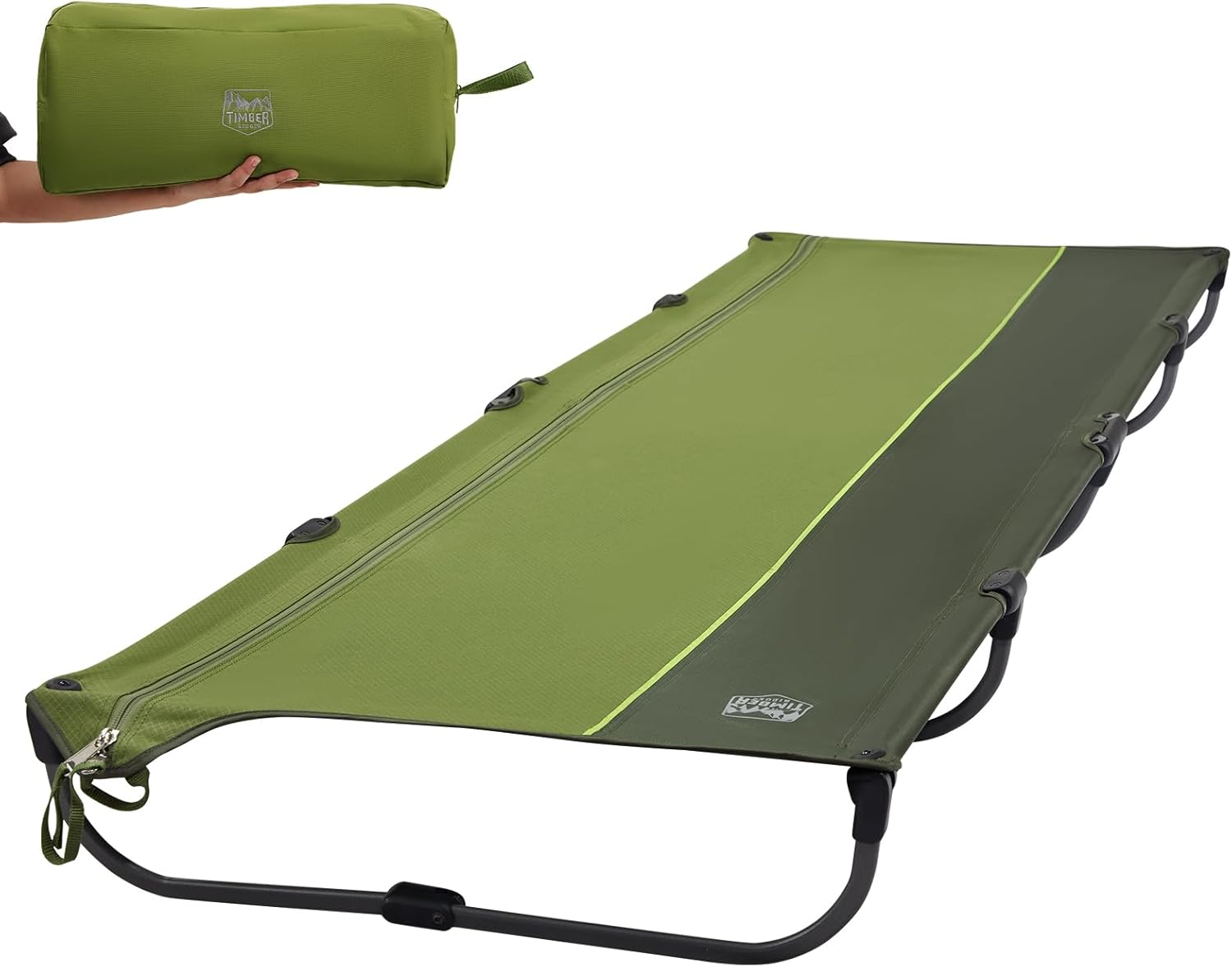 Amazon.com: TIMBER RIDGE Lightweight Aluminum Camping Cot, 20-Second ...