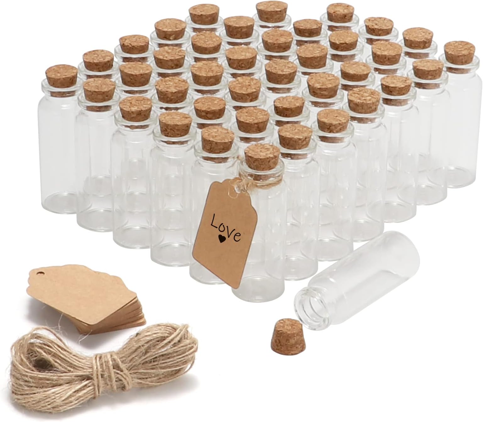 Amazon.com: MaxMau 24 Sets 15ml Small Mini Glass Bottles with Cork ...