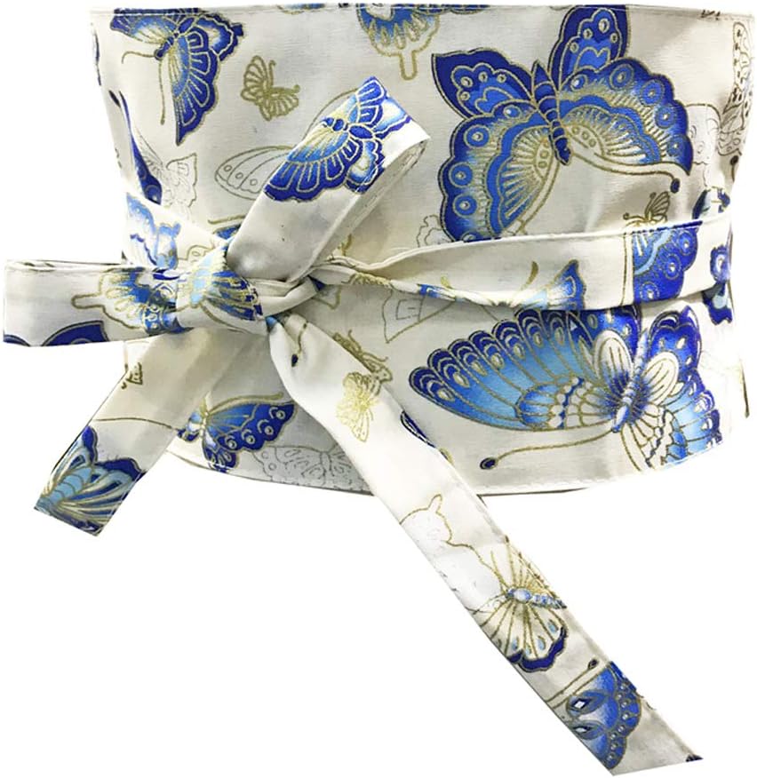 Amazon.com: thefancypumpkin Japanese Yukata Kimono Robe Obi Belt ...