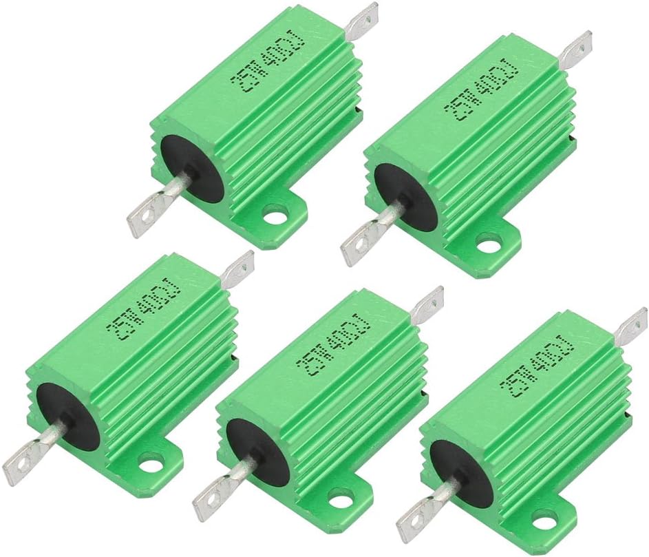 Amazon.com: Aexit 5PCS Green Fixed Resistors 40 Ohm 25Watt Aluminum ...