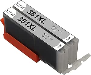 Amazon.co.jp: BCI-381XLGY グレー2本セットCANON用 互換インクカートリッジ 381系 キヤノン大容量 ICチップ 残量表示機能付き 対応機種: pixus ...