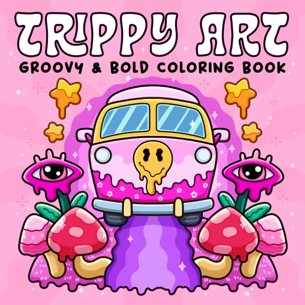 Trippy Art: Coloring Book for Adults Featuring Psychedelic Art and ...