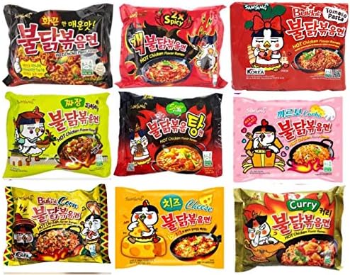 Amazon.com : Samyang Spicy Chicken Hot Ramen Noodle Buldak Variety Pack ...