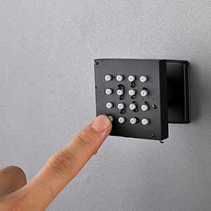 GeRRiT S-Shaped Hook,Shower Body Jets Concealed Solid Brass Black ...