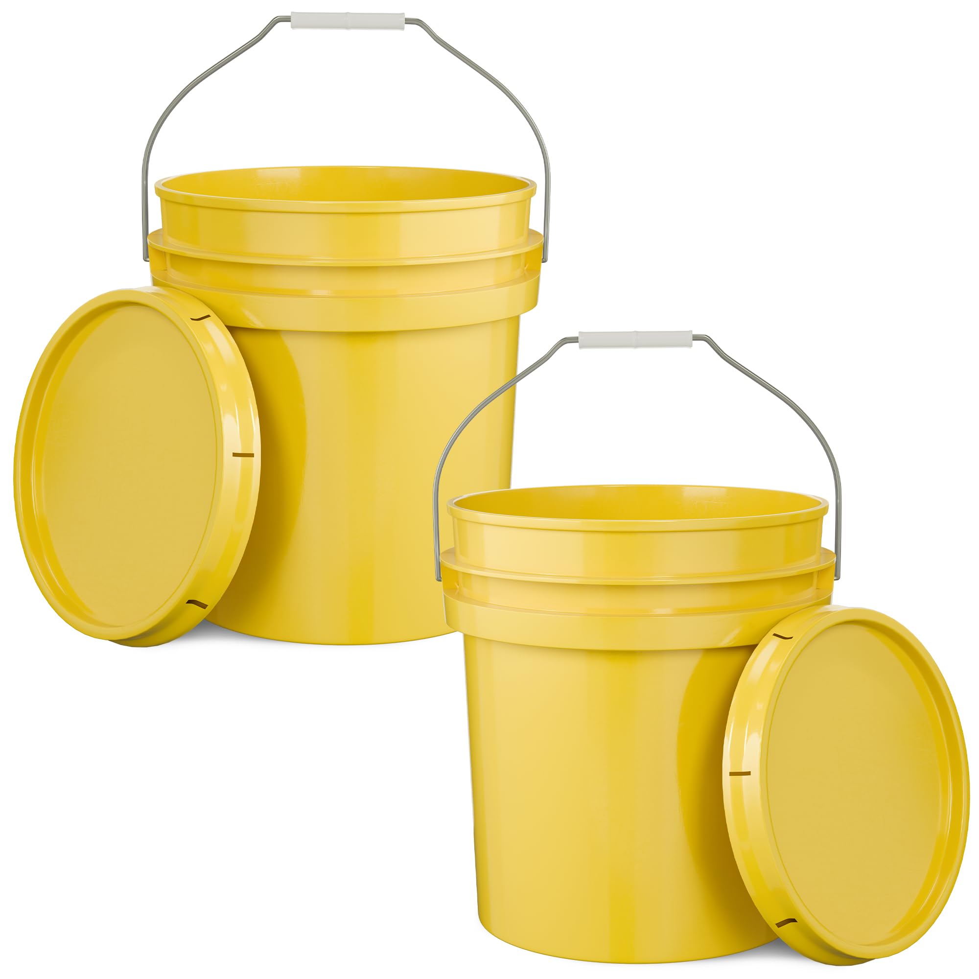 Amazon.com: EconoHome 5-Gallon Yellow Bucket Pail Container with Lid ...