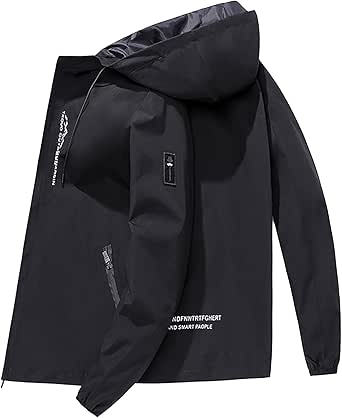 Raincoat for Men Casual Rain Jacket Waterproof Lightweight Rain ...