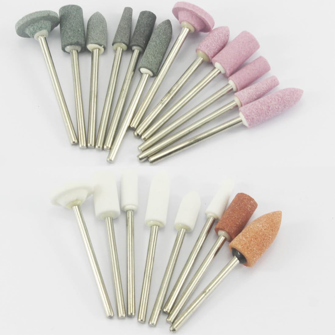 Snapklik.com : JUNLIXN 100 Pcs Rotary Grinding Stones - 3/32" Shank ...