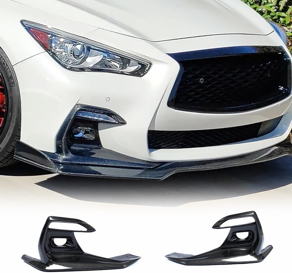 Amazon.com: JC SPORTLINE Q50 Carbon Fiber Front Fog Light Cover Fits ...