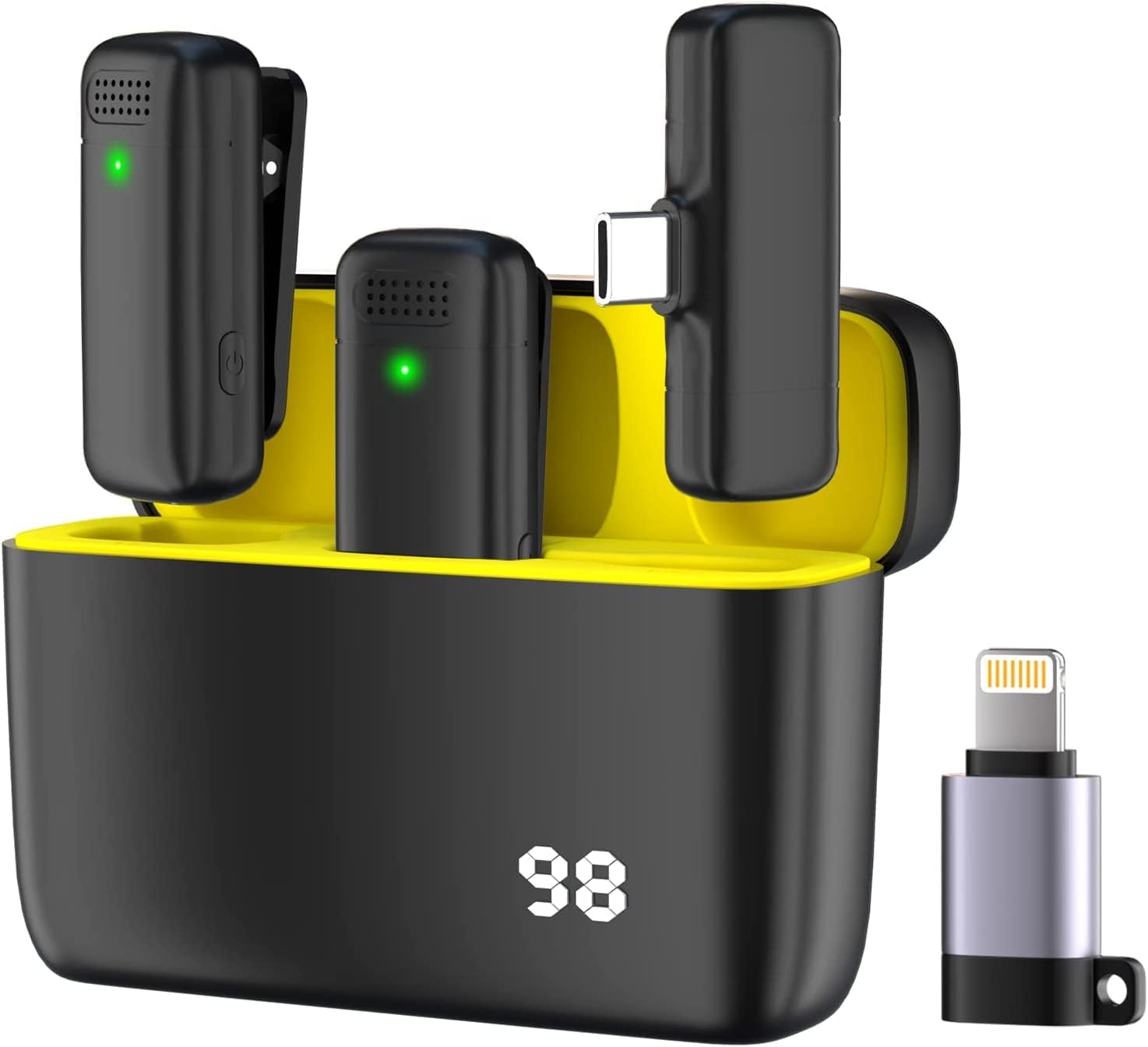 Amazon.com: MIPOPS Professional Wireless Lavalier Microphone for iPhone ...