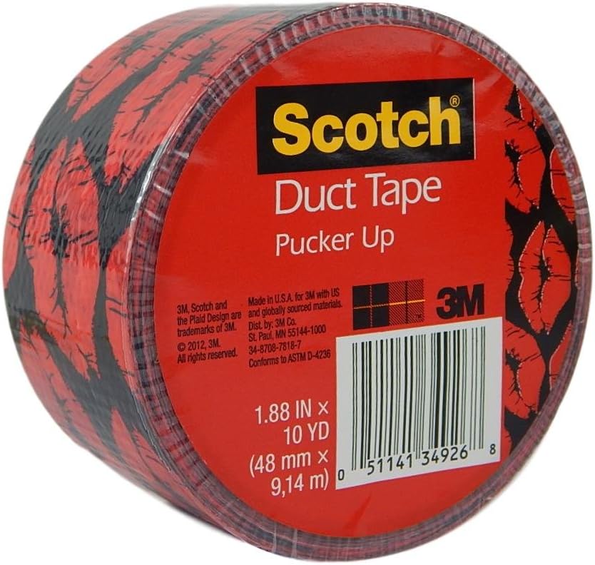 Amazon.com: Scotch Duct Tape, Pucker Up, 1.88-Inch by 10-Yard : Arts ...
