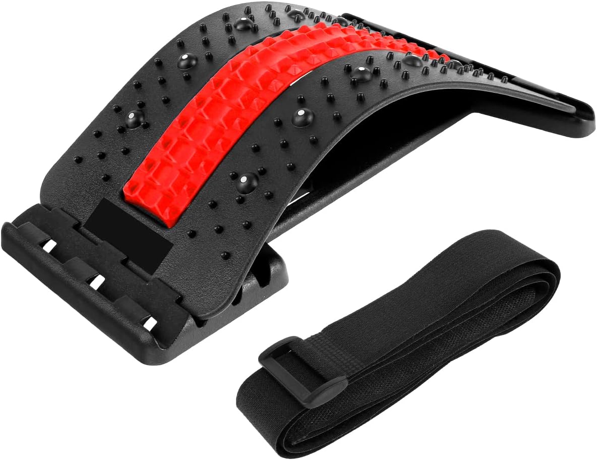 Back Stretcher, 4 Level Spine Stretcher Adjustable Back Massager with ...