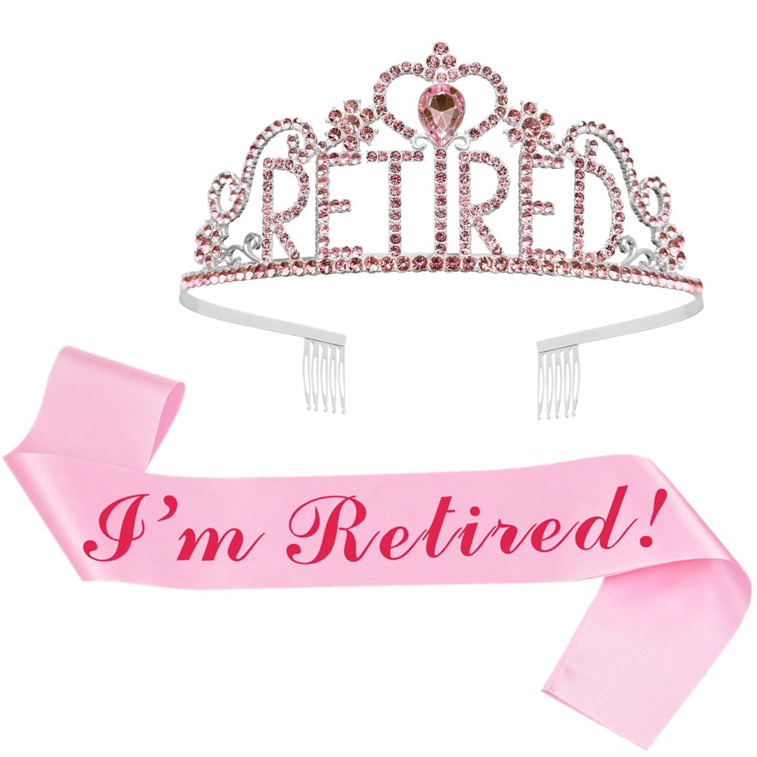 Amazon.com: JETKONG Retirement Party Decorations Retired Tiara/Crown ...