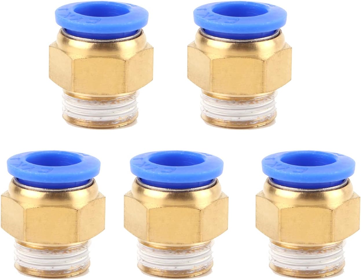 5 Pcs Pneumatic Connectors, Male Straight Quick Connector Air Hose ...