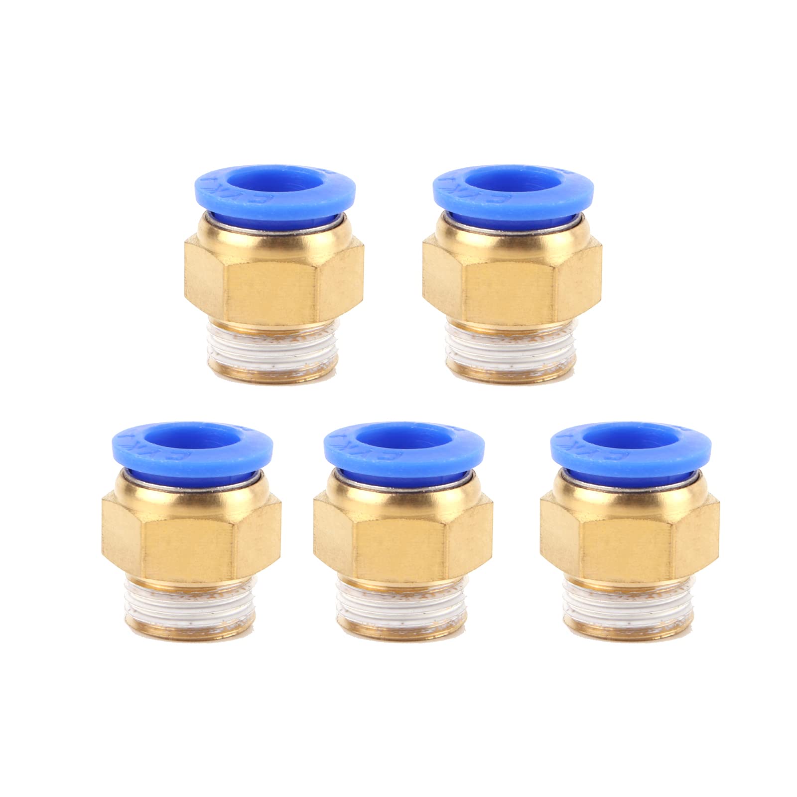 5 Pcs Pneumatic Connectors, Male Straight Quick Connector Air Hose ...
