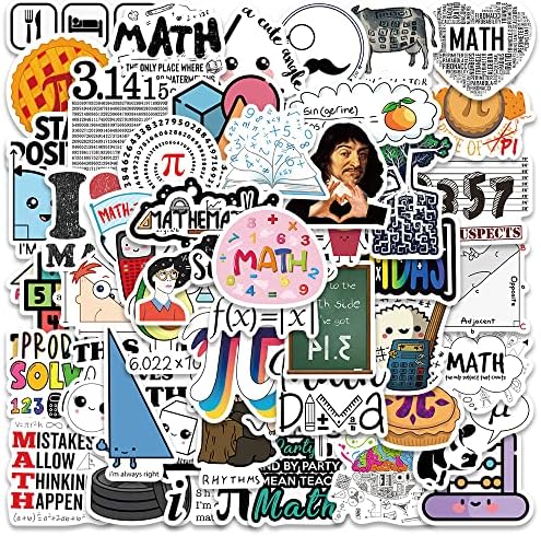 Amazon.com: 50PCS Math Stickers for Students,Funny Math Stickers ...