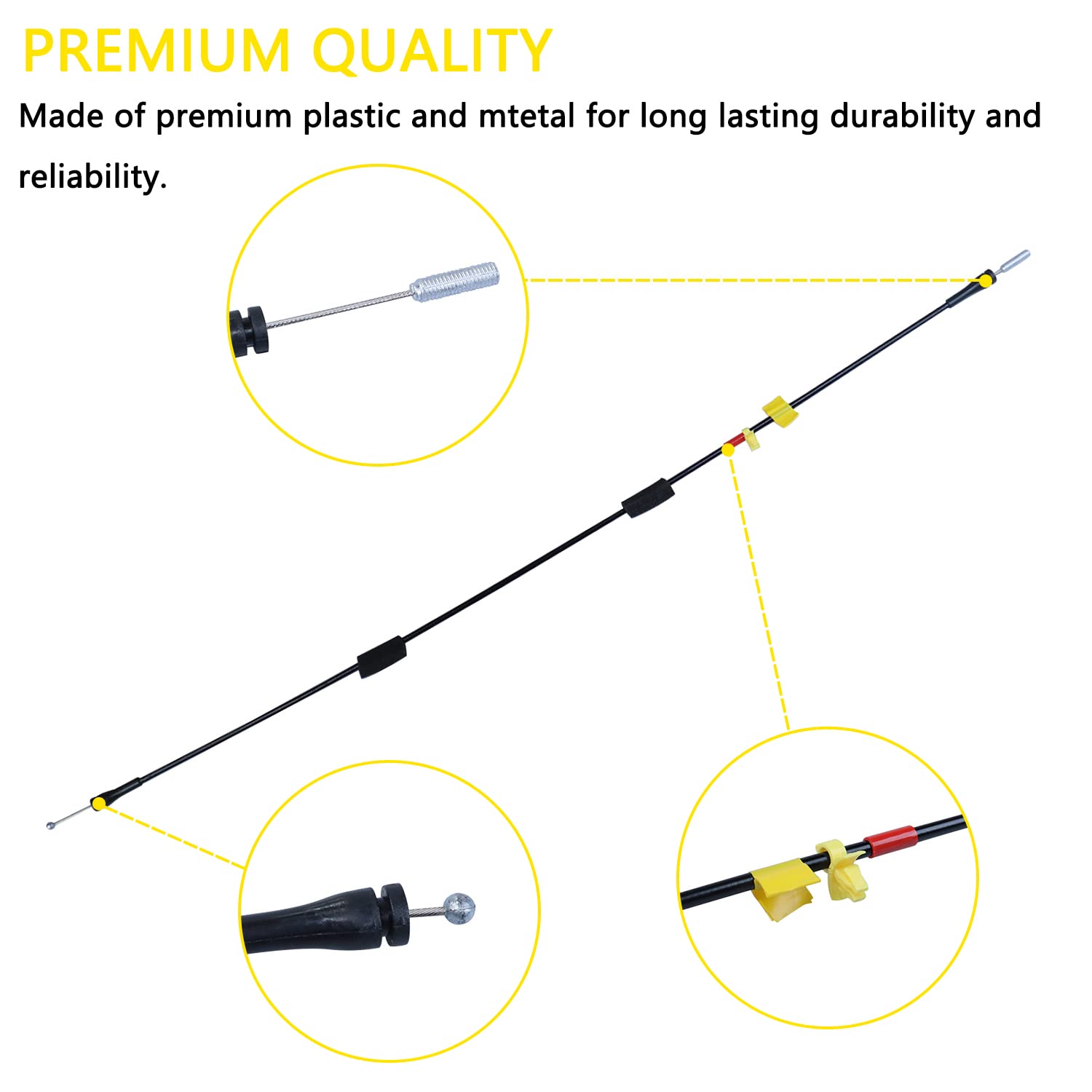 Snapklik.com : Rear Door Upper Latch Cable Left And Right Side Compatible