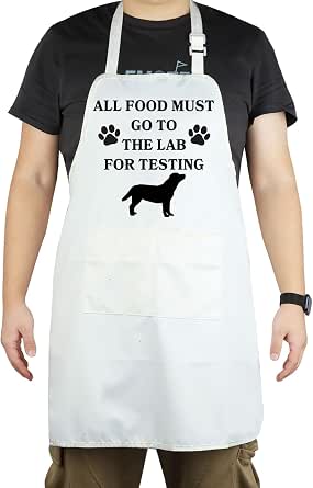 Amazon.com: CENWA All Food Must Go To Lab For Testing Apron Labrador ...
