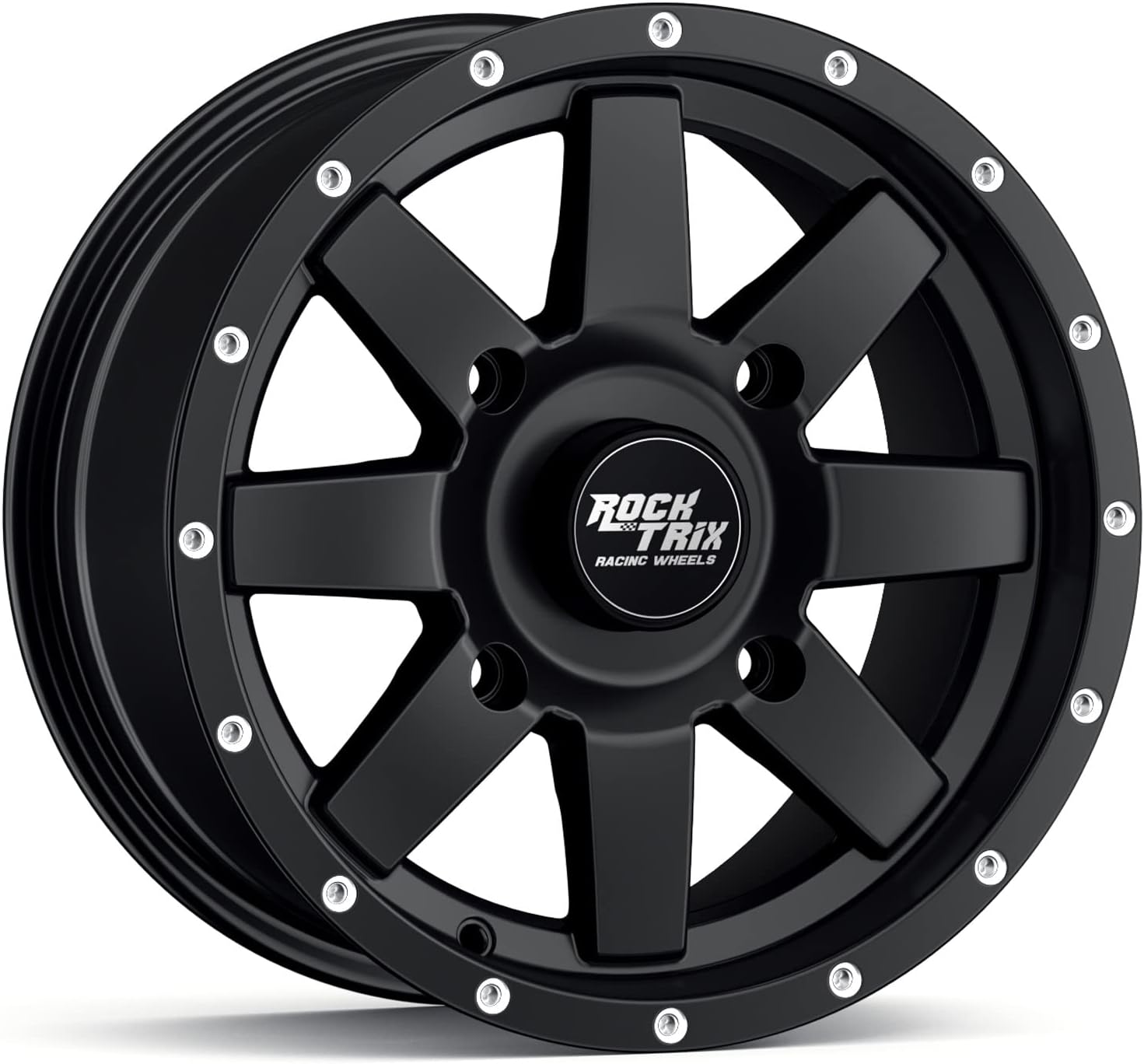 Amazon.com: RockTrix RT106 14in ATV Wheel Rim 14x7 Matte Black, 4x156 ...