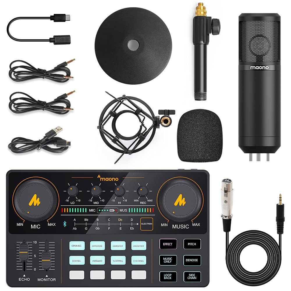Buy Podcast Equipment Bundle, MAONO Maonocaster Lite Portable ALL-IN ...