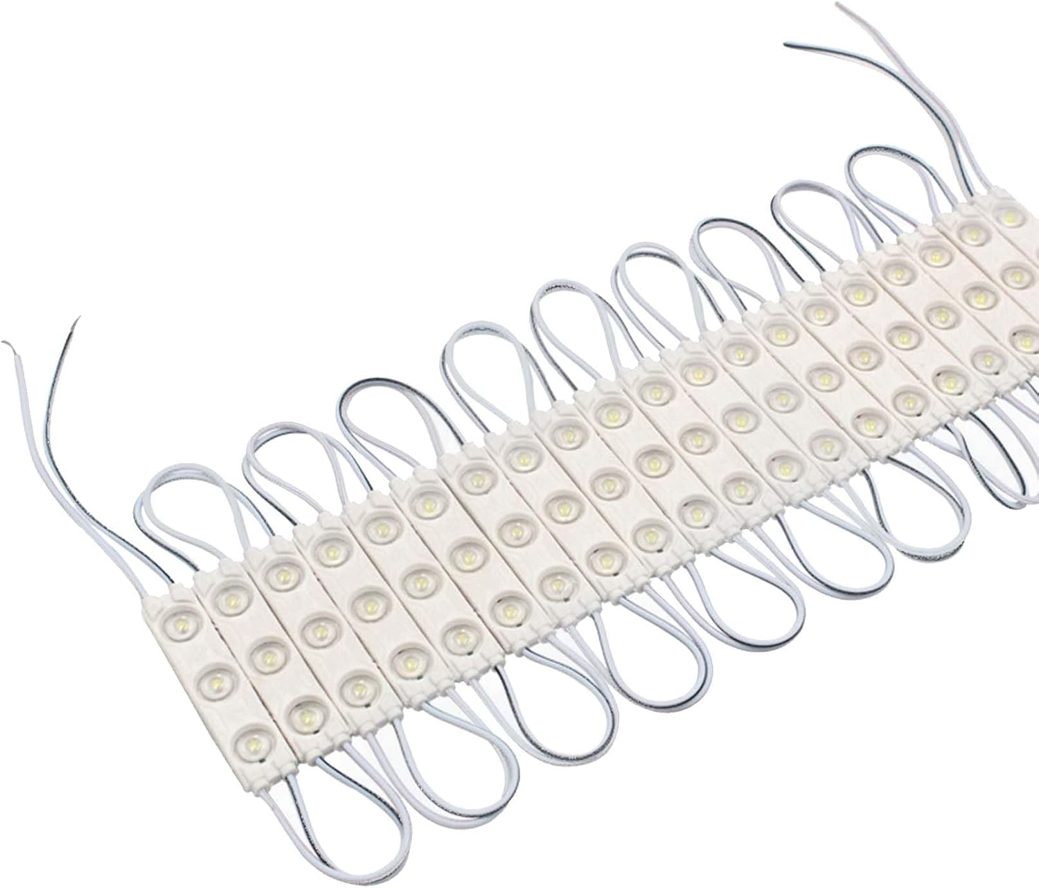 20 PCS White LED Module, 12V Super Bright 2835 3 LED Module Waterproof ...