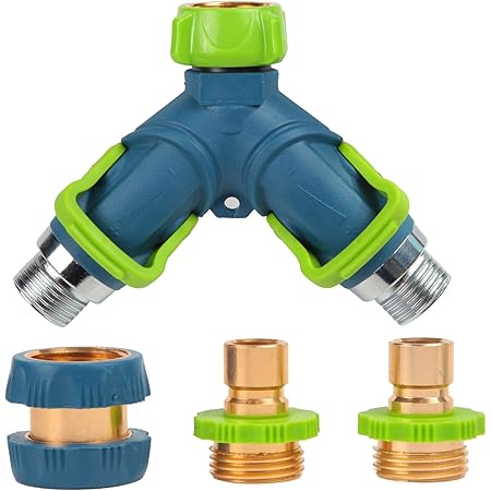 Amazon.com: Hose Splitter 2 Way, Heavy Duty Metal Connector, Two Way ...