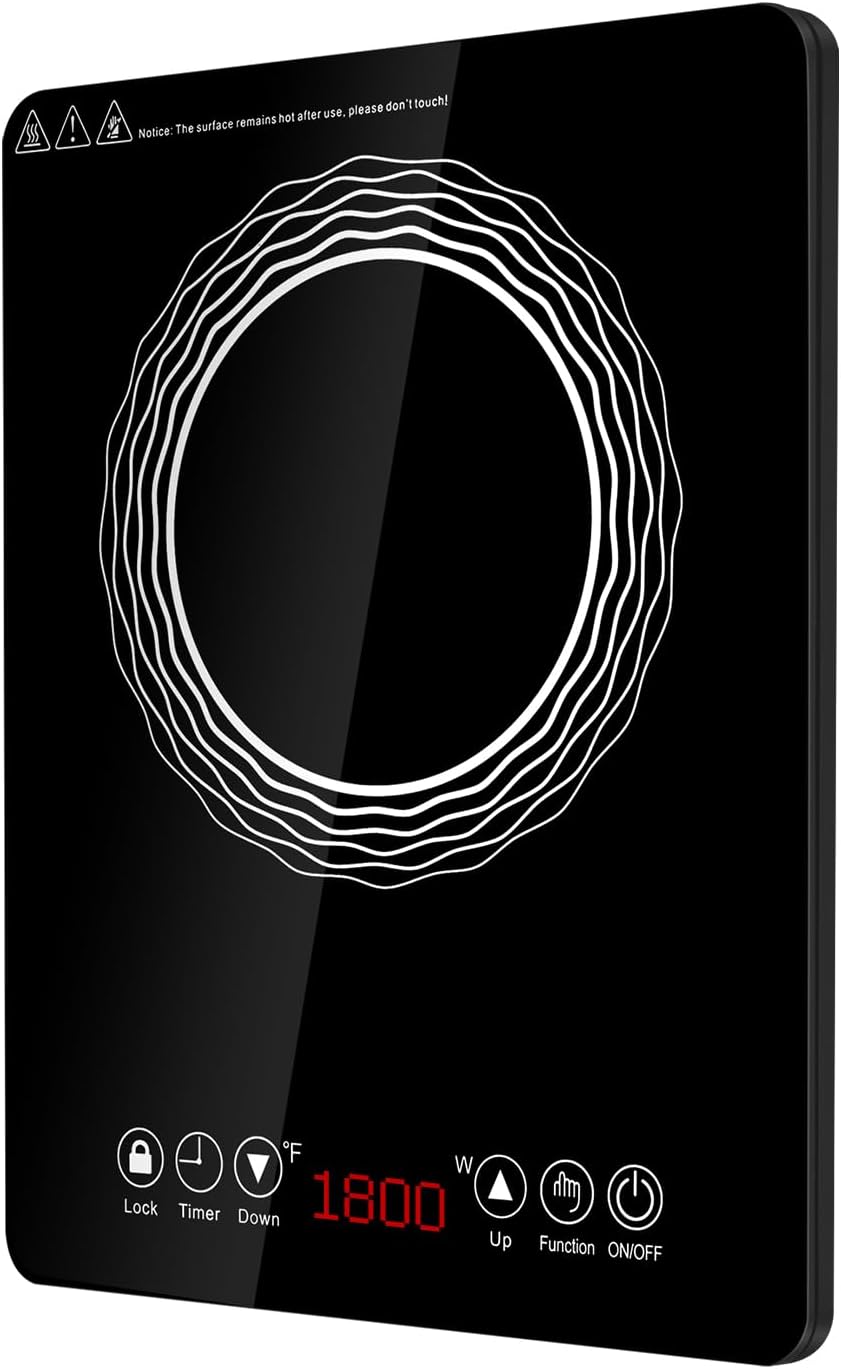 Amazon.com: AceFox Portable Induction Cooktop, Peak Value 1800W ...