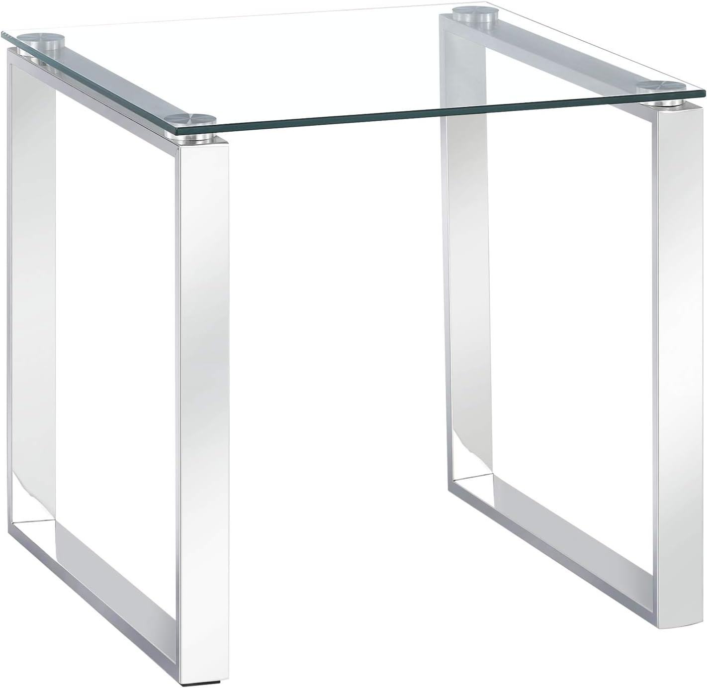 Charles Jacobs Clear Glass Console Table with Mirrored Finish Crossover ...