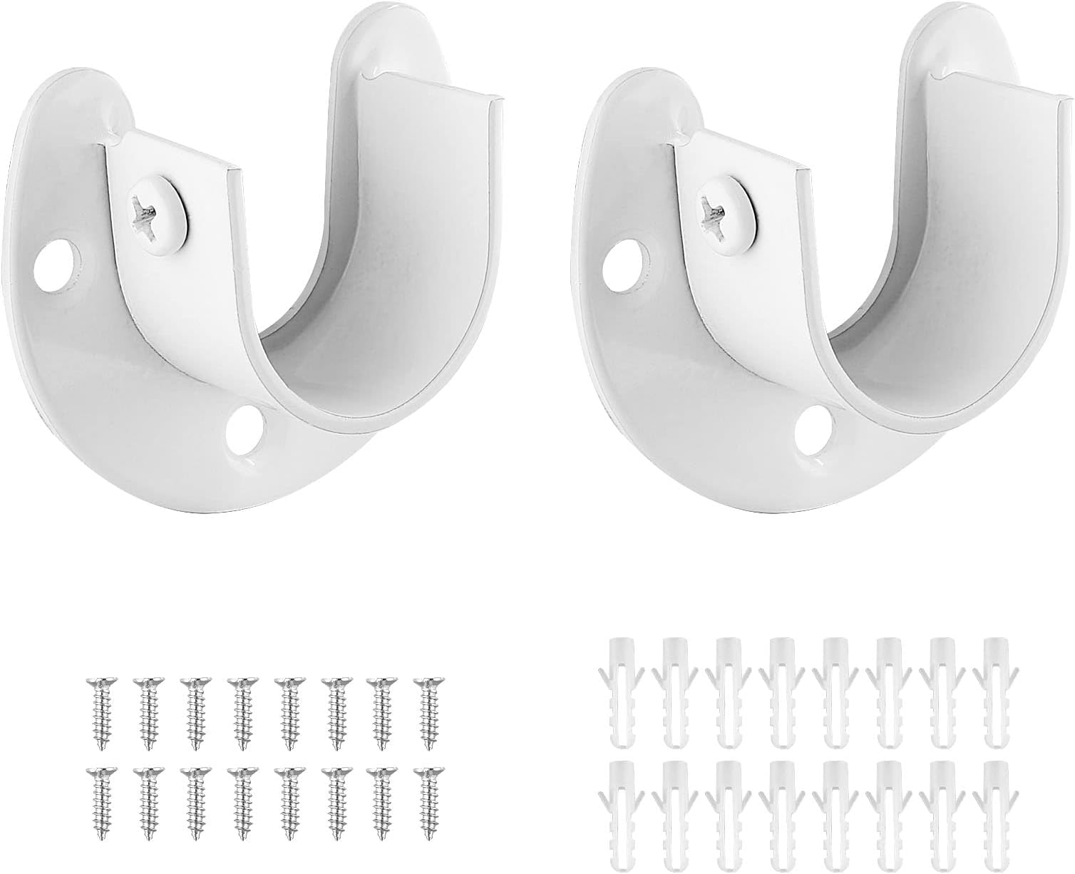 Amazon.com: 5/8" to 3/4" Inside Mount Curtain Rod Bracket Socket for ...
