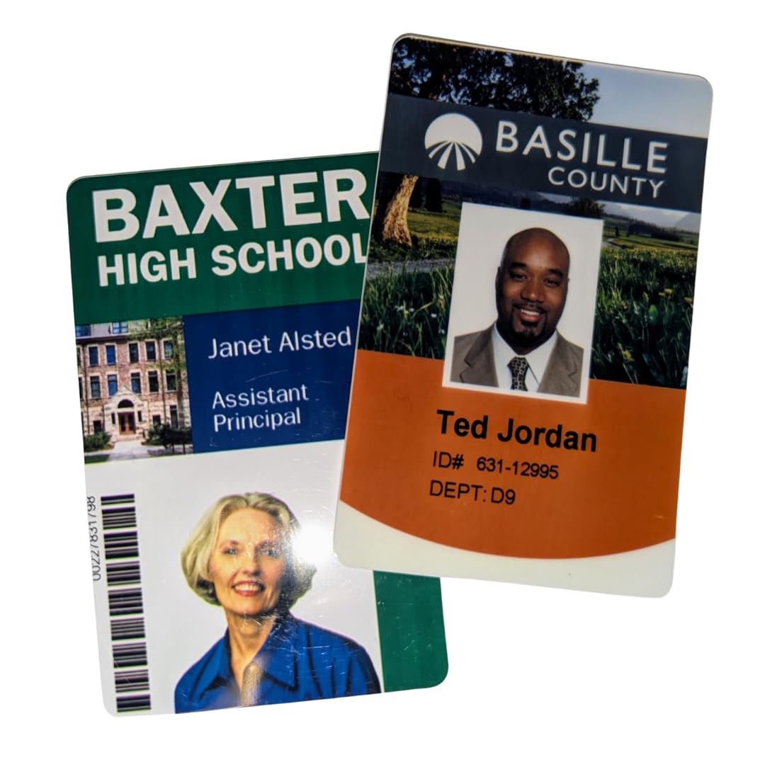 Amazon.com : Photo ID Badges Vertical - Custom Printed Plastic ID Cards ...
