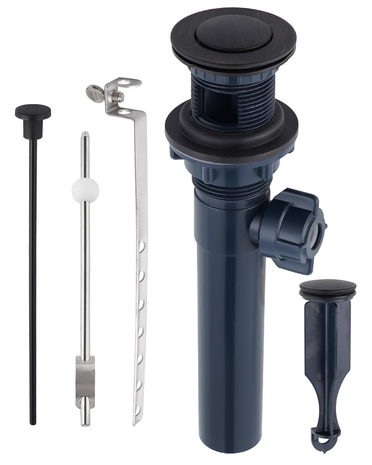 Hygie Rinse Bathroom Sink Drain with Lift Rod, Pop Up Sink Drain with ...