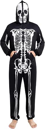 Amazon.com: Skeleton Pajamas Halloween Skeleton Pjs Unisex Skull ...