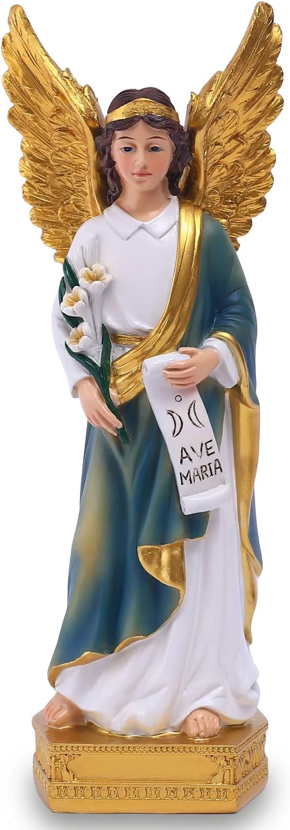 Amazon.com: QIANLING Statue of St. Gabriel The Archangel, 8in H Resin ...