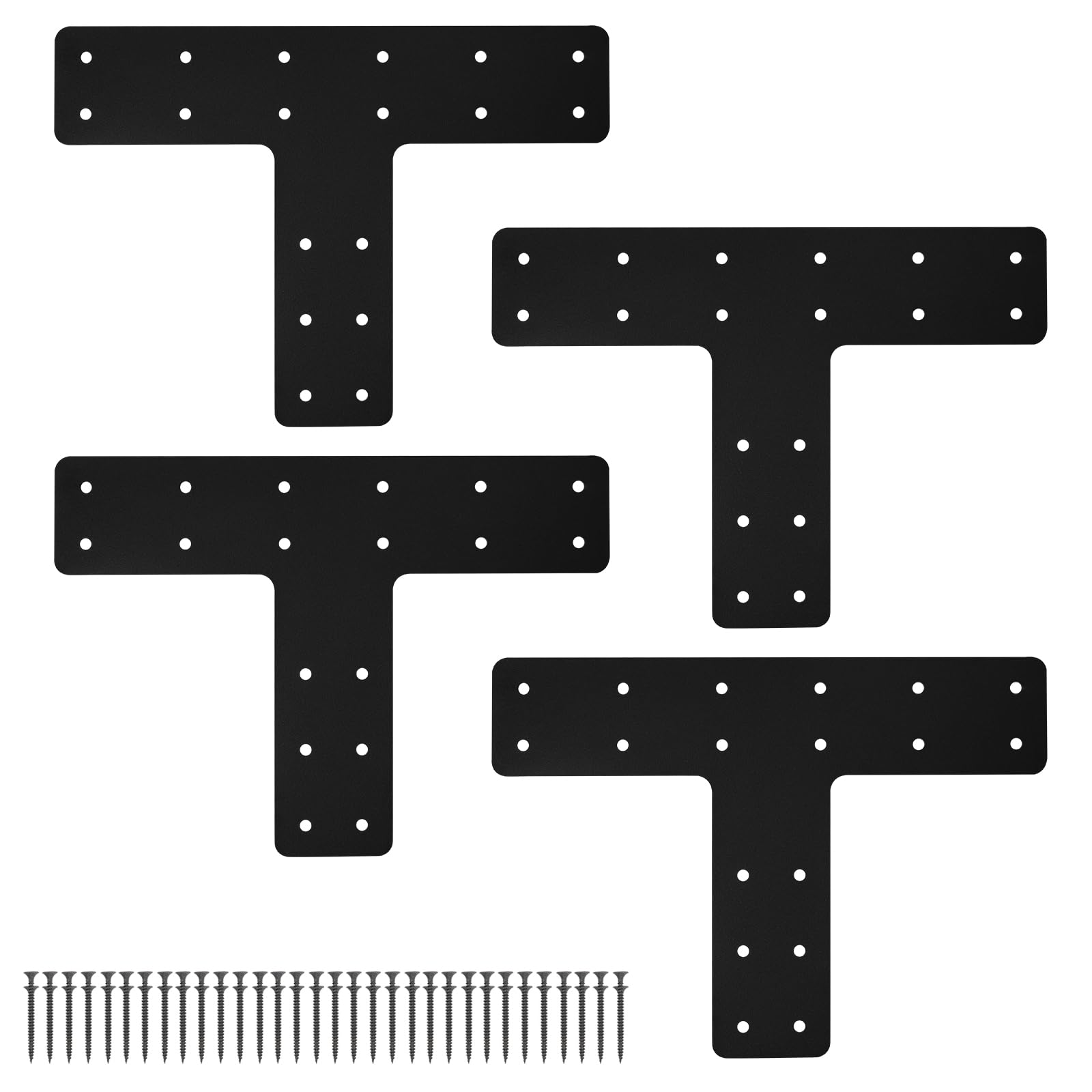 Amazon.com: T Post Bracket 4PCS,14x10'' T Flat Mending Plate for Wood ...