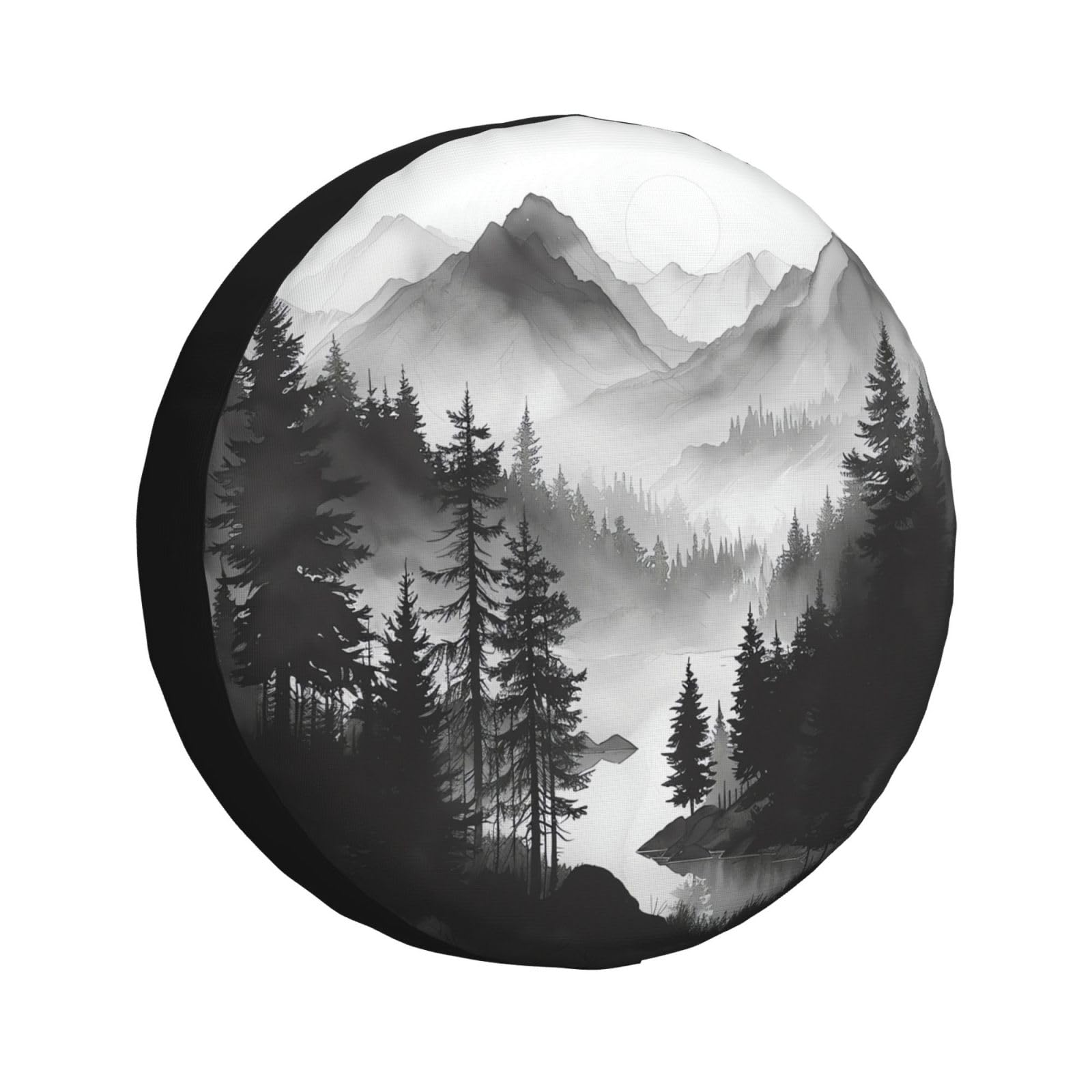 Amazon.com: Spare Tire Cover Mountain Lake Tree Landscape Wheel Covers ...