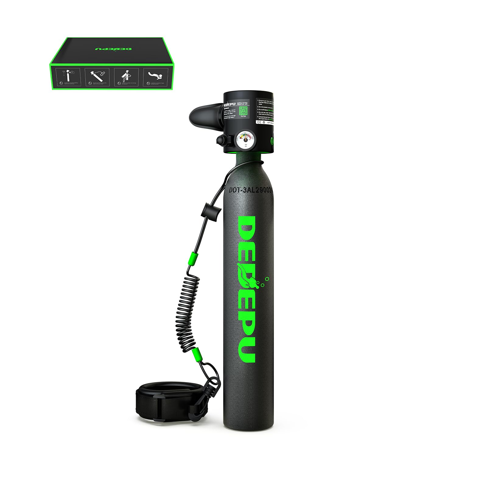 Buy DEDEPUMini Scuba Tank, 0.5L Scuba Diving Tank for Underwater ...