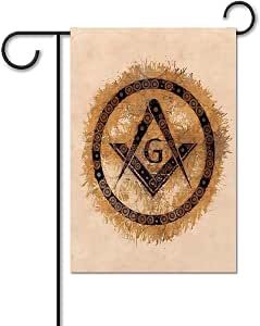 Amazon.com : Freemasonry Masonic Lodge Symbol Garden Flag 12x18 Inch ...