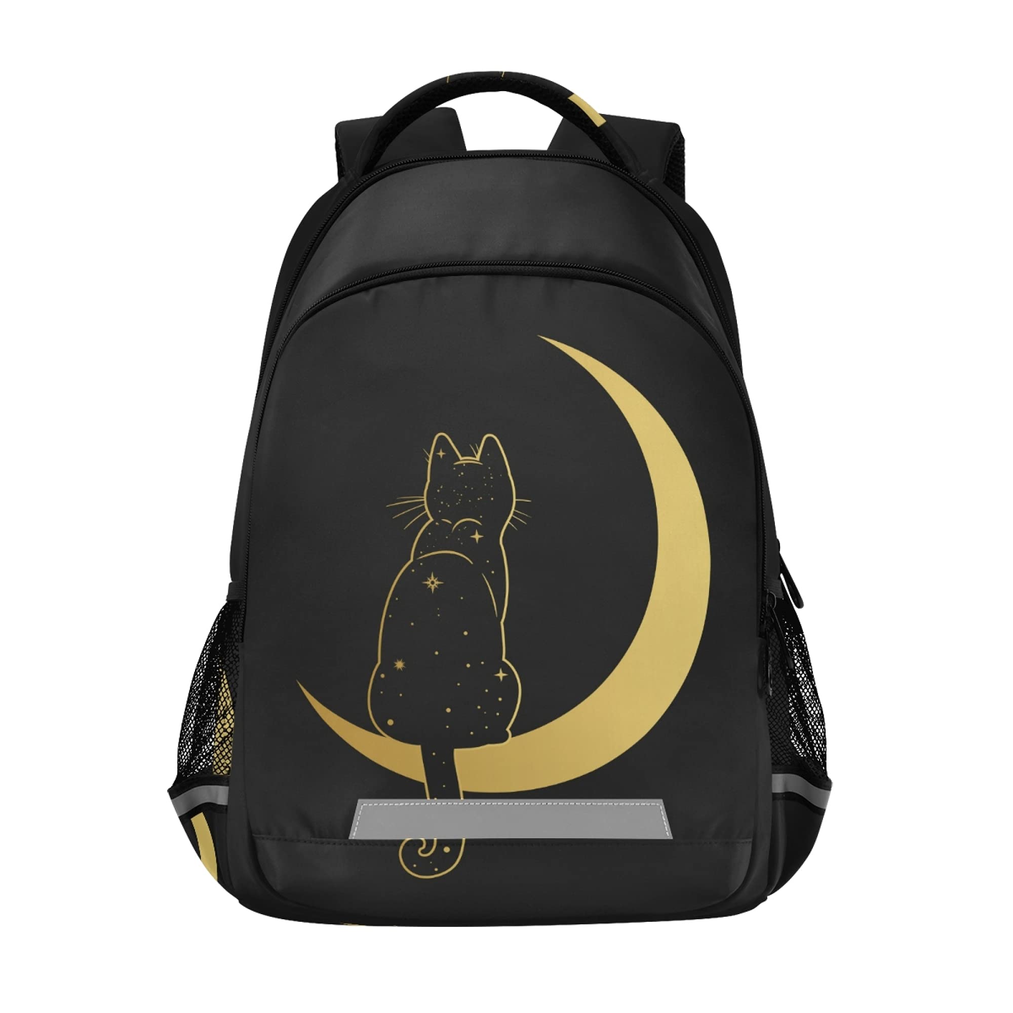 Amazon.com: Glaphy Black Cat Moon Backpack Laptop School Book Bag ...
