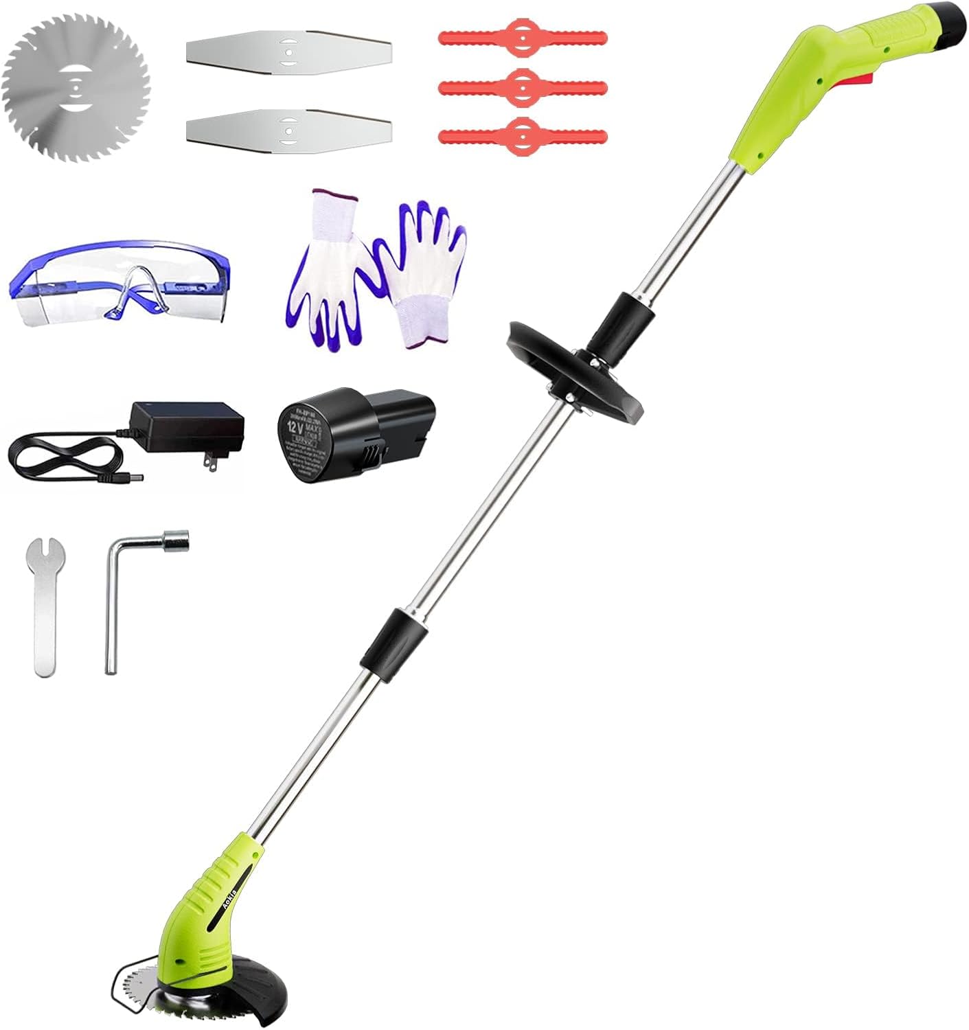 Amazon.com : Cordless Lawn Trimmer Weed Wacker - HooSeen 12V Lawn Mover ...
