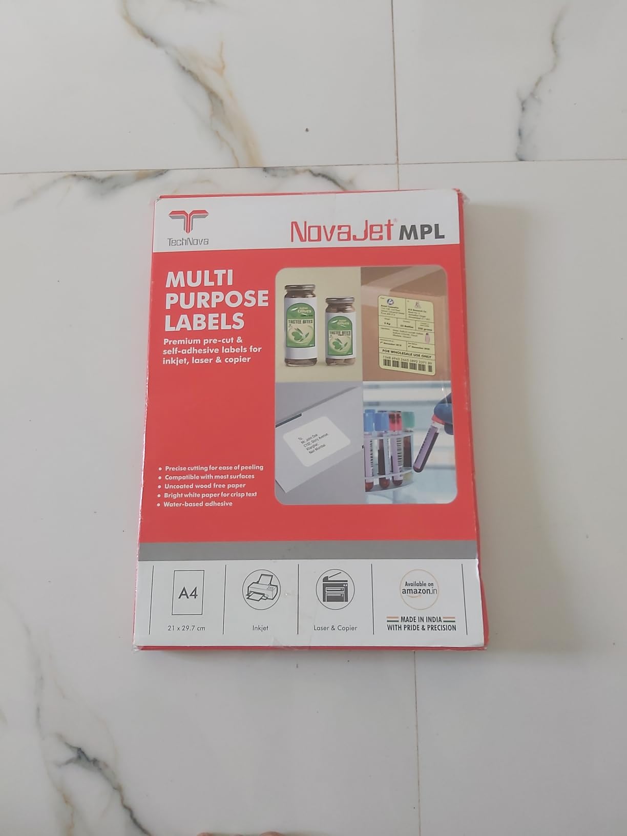 NovaJet Multipurpose Label for Inkjet/Laser Printer 40 Label (Size of ...