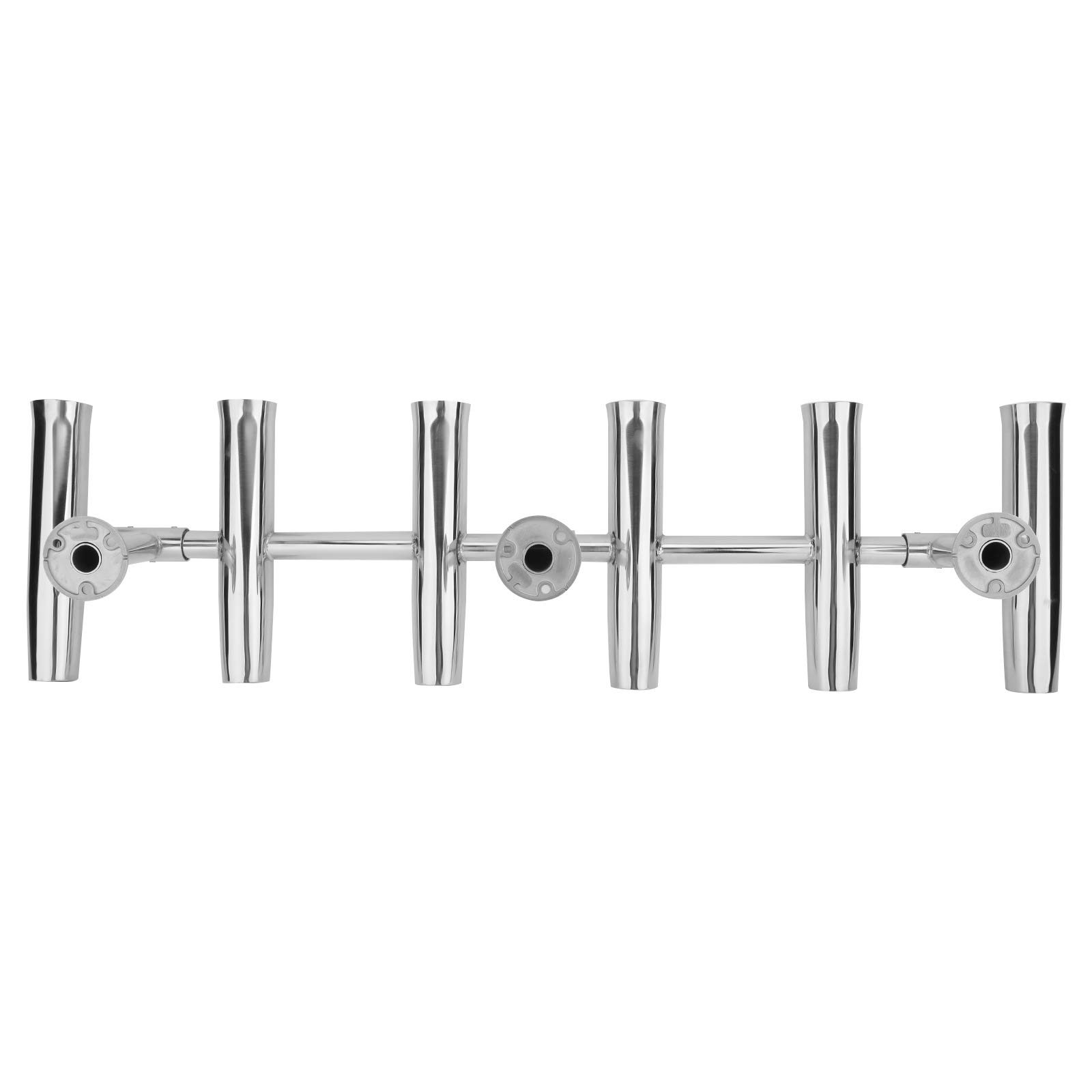 Snapklik.com : 6 Tube Stainless Rocket Launcher Rod Holders Adjustable Can Be Rotated 360 Deg