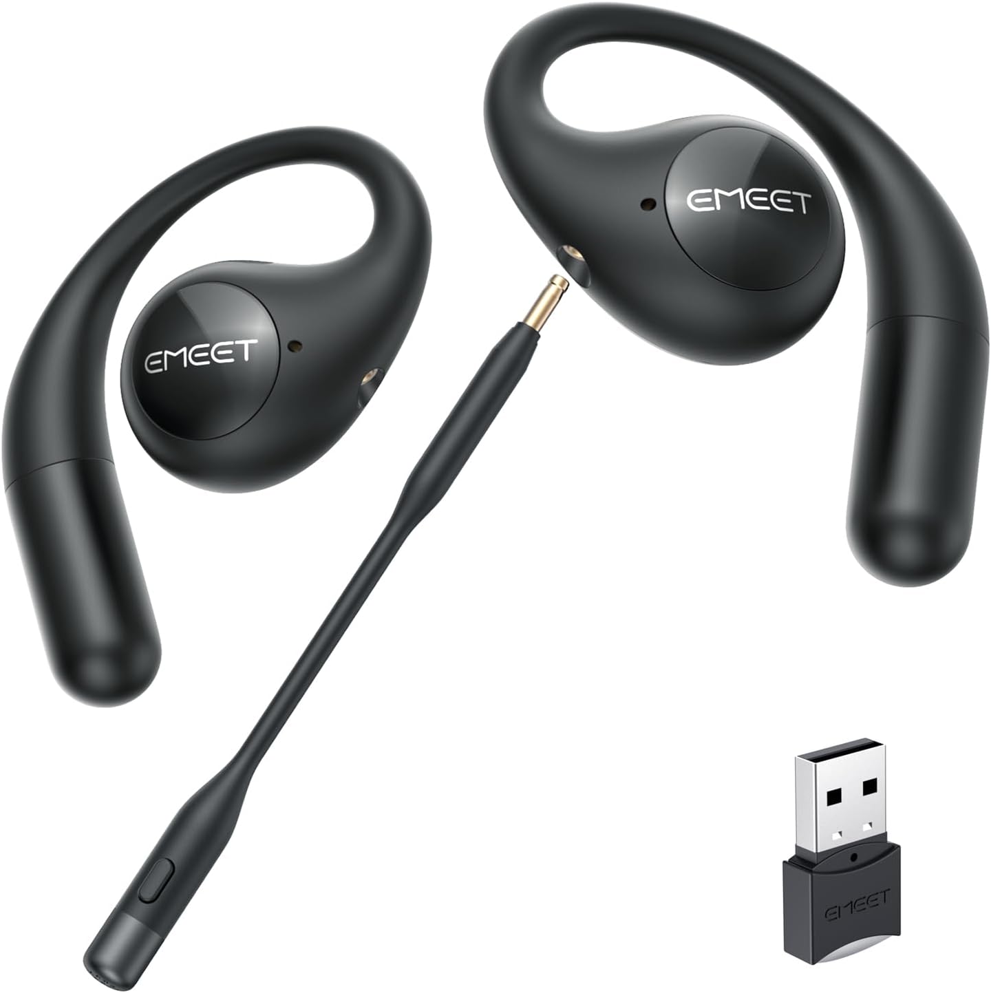 Amazon.com: EMEET Airflow Open Ear Headphones with Mic, Bluetooth 5.3 ...