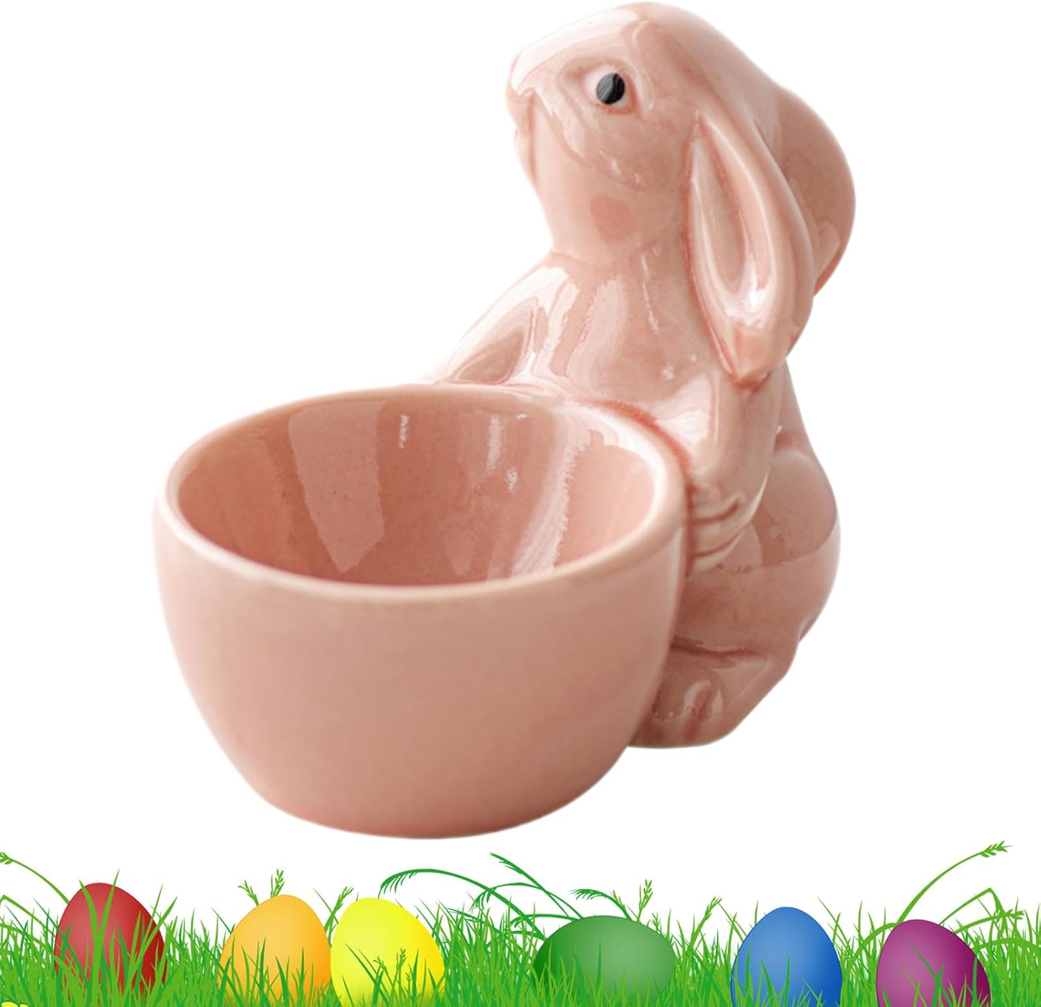 Amazon.com: Ceramic Egg Cups, Ceramic Rabbit Egg Holder Cup for ...