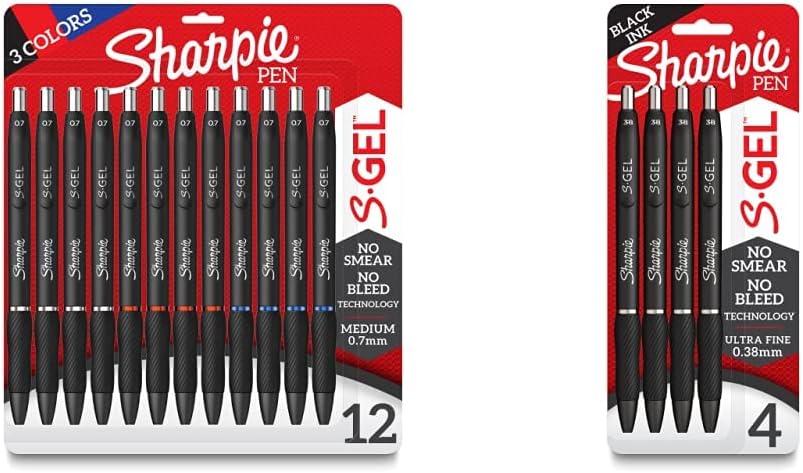 Amazon.com: SHARPIE S-Gel, Gel Pens, Medium Point (0.7mm), Assorted ...