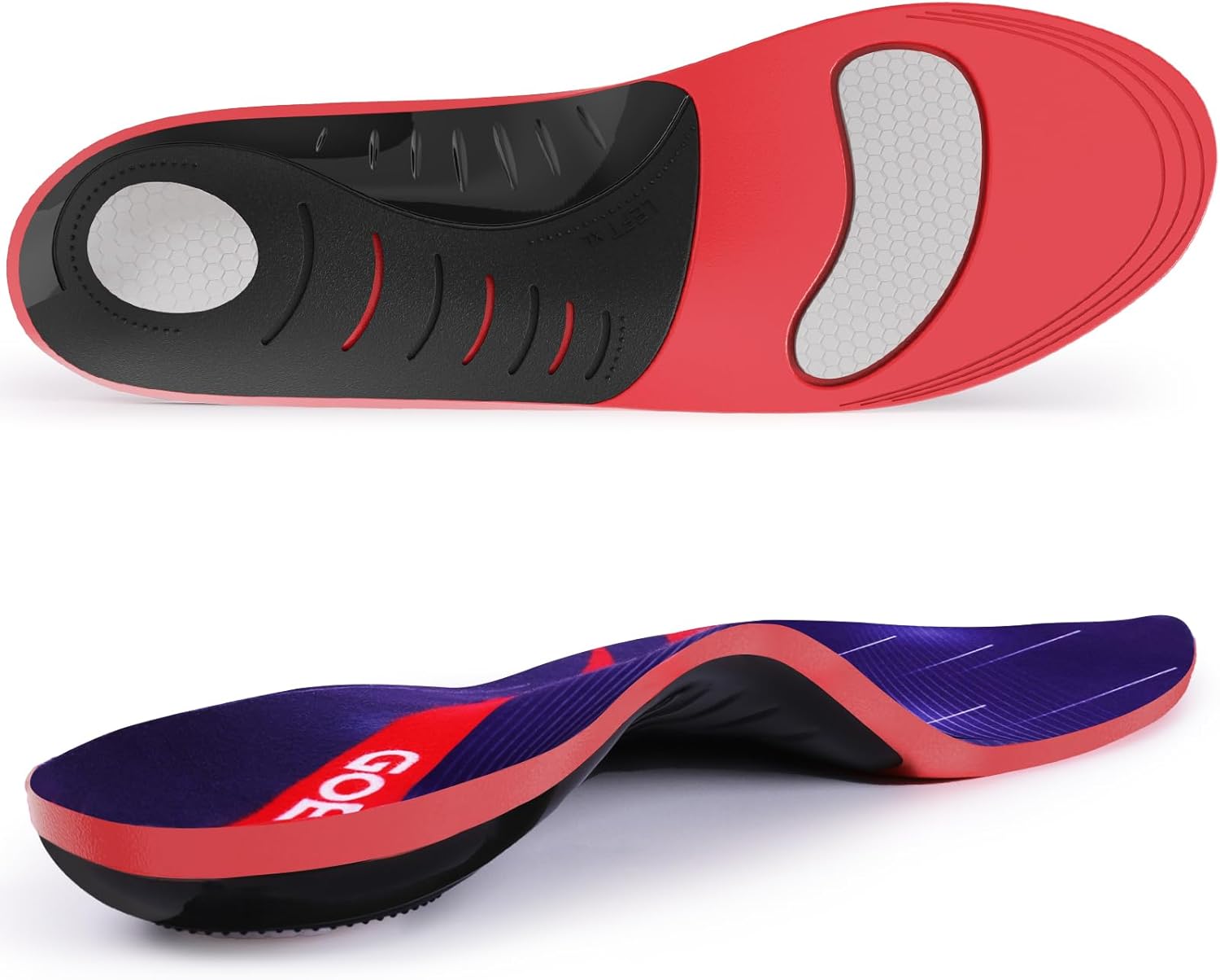 Amazon.com: Plantar Fasciitis Insoles,240+ lbs Arch Support Plantar ...