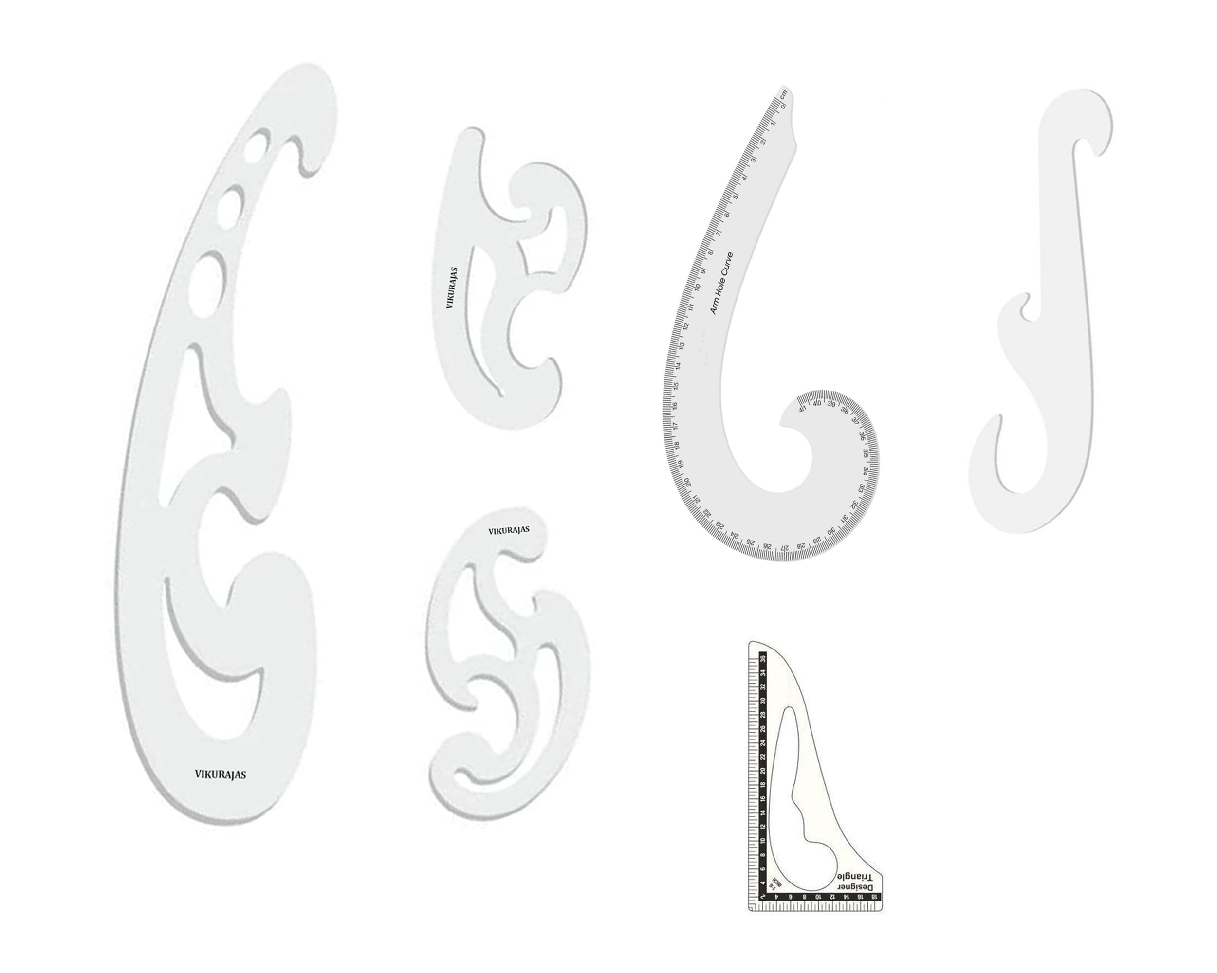 Vikurajas French Curve Scale For Armhole Neck Princescut pattern ...