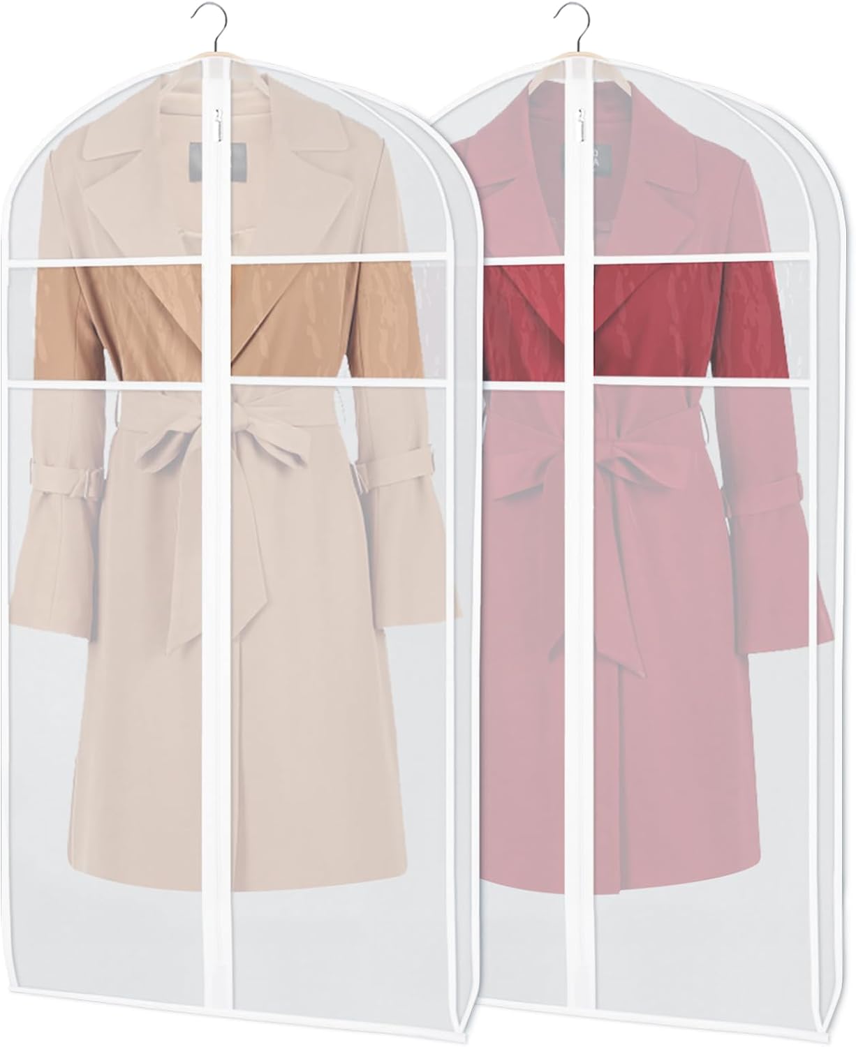 Amazon.com: Zilink Clear Suit Coat Bags for Storage 50-inch Dress Bags ...