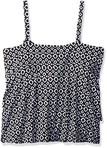 Buy Penbrooke Women's Plus Size Double Diamond Triple Tier Tankini ...