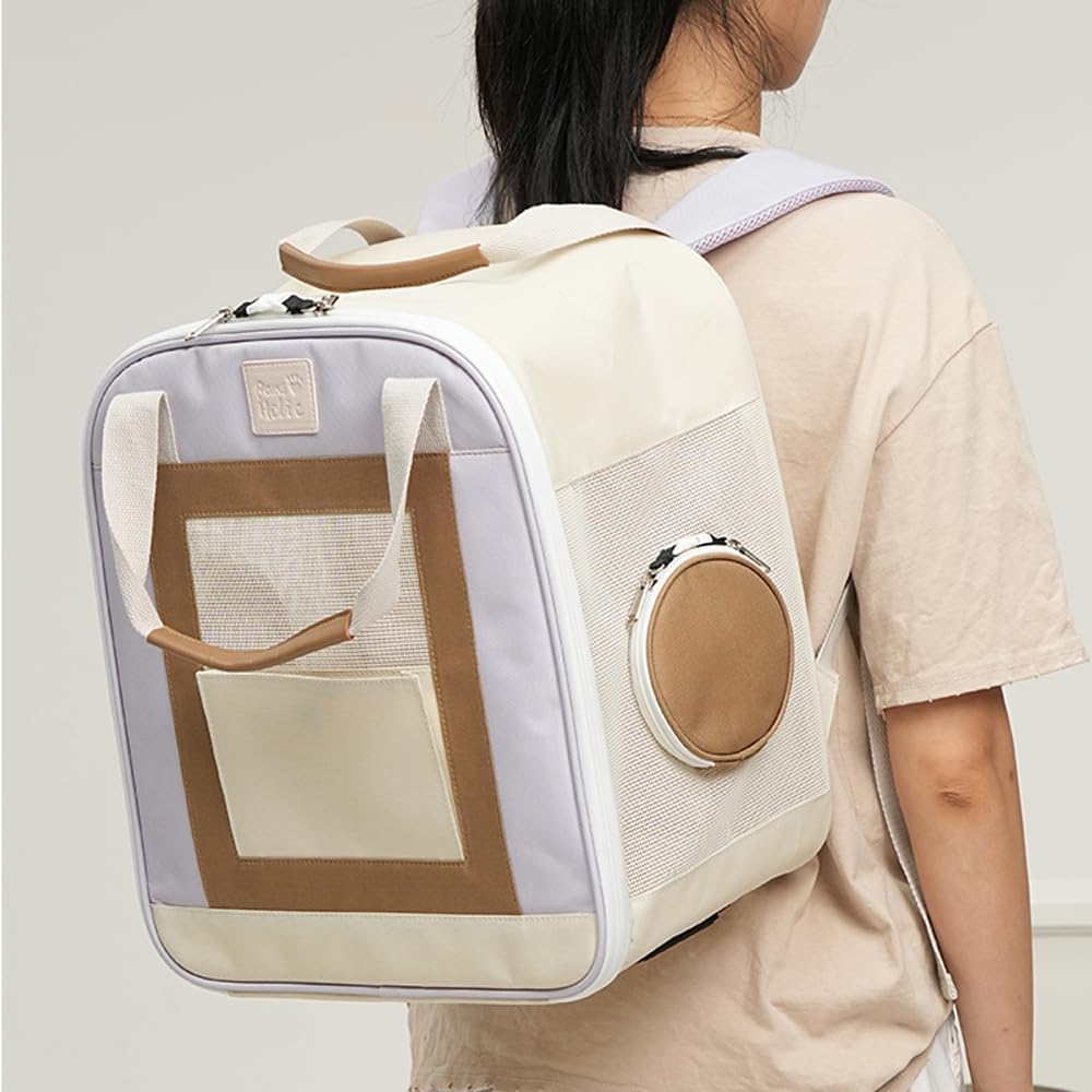 Amazon.co.jp: Hopeholic ペット キャリーバッグ 猫用 犬用 リュック 【2024年最新型】ロック式ファスナー・両側なだめる穴付きキャリーバッグ 猫 キャリーバッグ ...